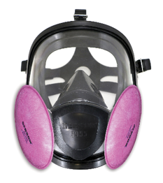 Full face mask with XP100 pancake filter (2) - Gerson